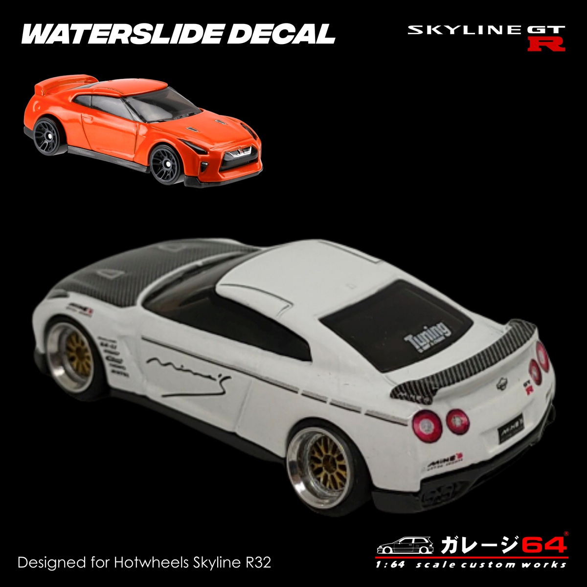 Decal Set Hotwheels Skyline R35 Mine Motorsports – HPZToys